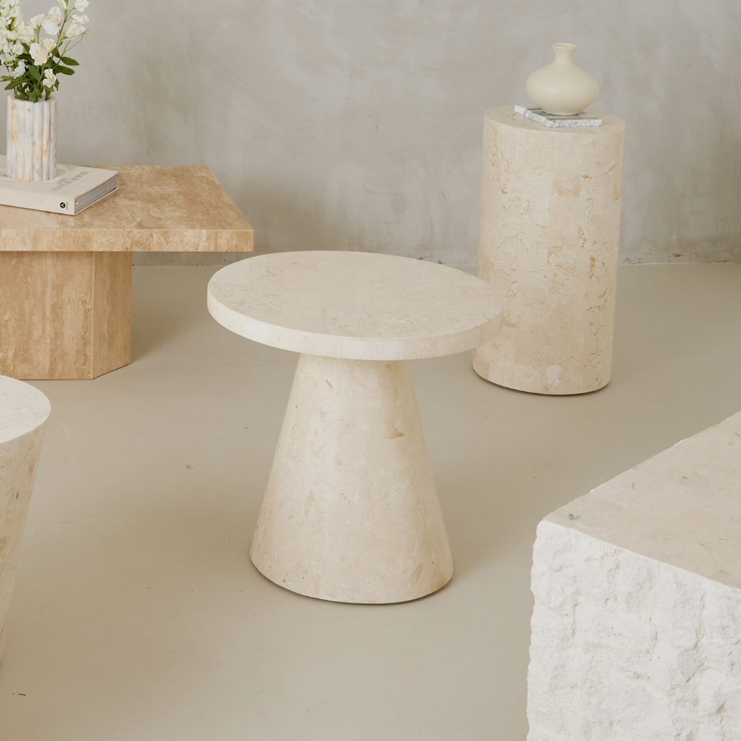 Conical Limestone Side Table – Ren Wares