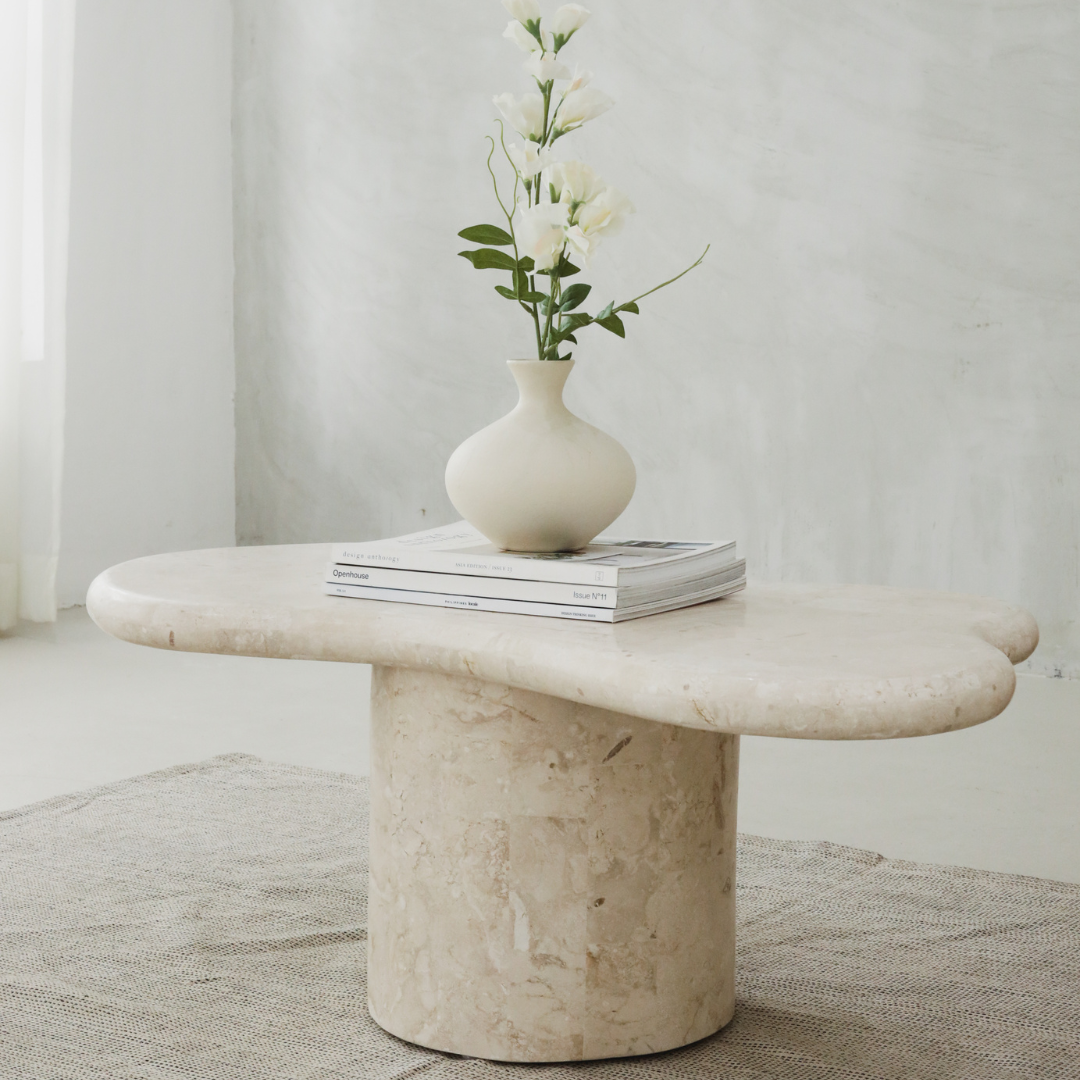 Irregular Wavy Limestone Coffee Table – Ren Wares