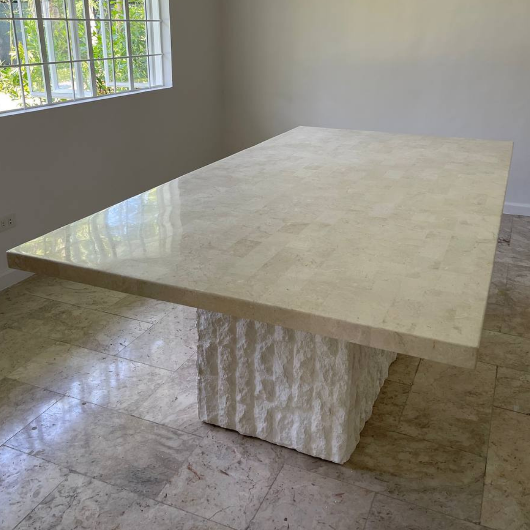 Rectangular Limestone Dining Table – Ren Wares