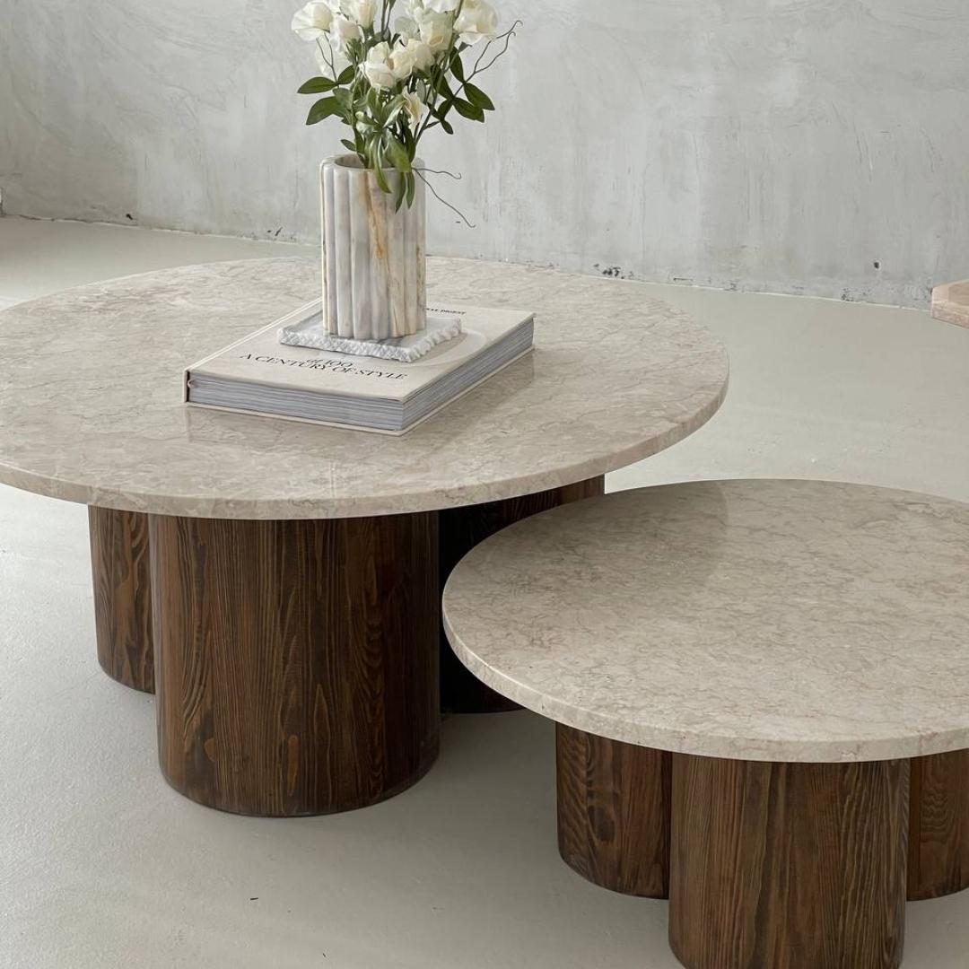Nesting coffee tables marble store
