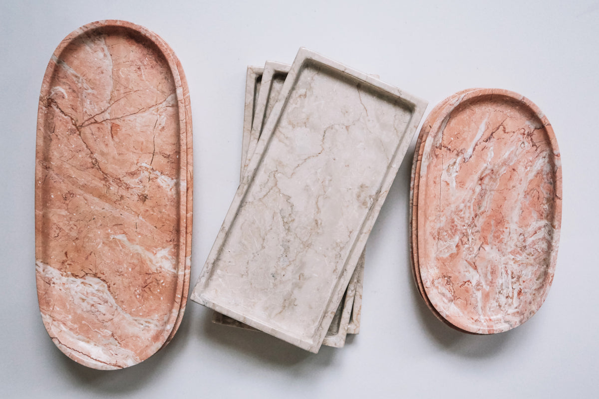 CREMA MARBLE RECTANGULAR TRAYS – Ren Wares